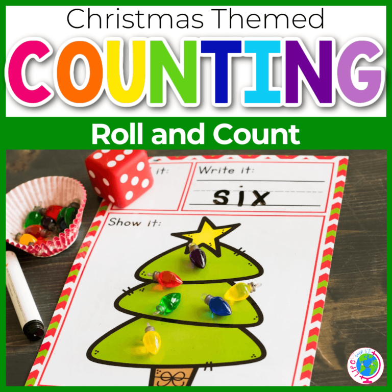Number Roll and Count Game: Christmas Tree - Life Over C's Club
