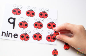 Counting Cards Numbers 1-10: Ladybug Theme - Life Over C's Club