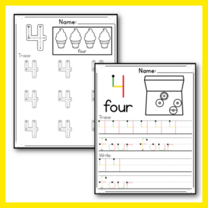 Number Worksheets: Number 4 - Life Over C's Club