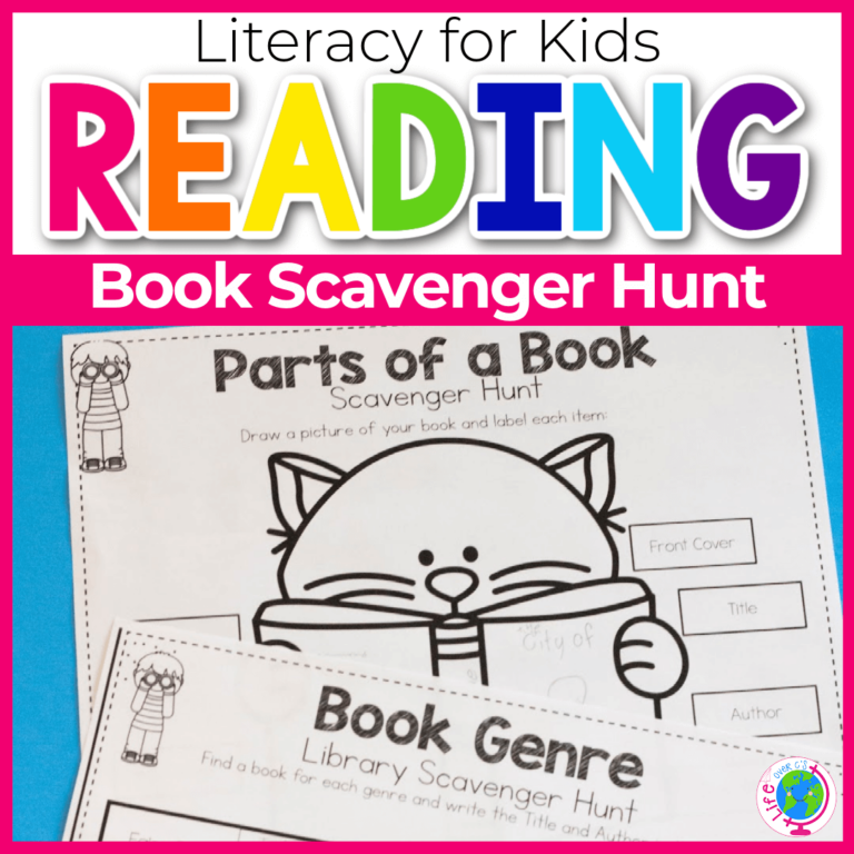 Scavenger Hunt: Parts of a Book - Life Over C's Club