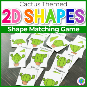 2D Shape Matching Game: Desert Cactus Theme - Life Over C's Club