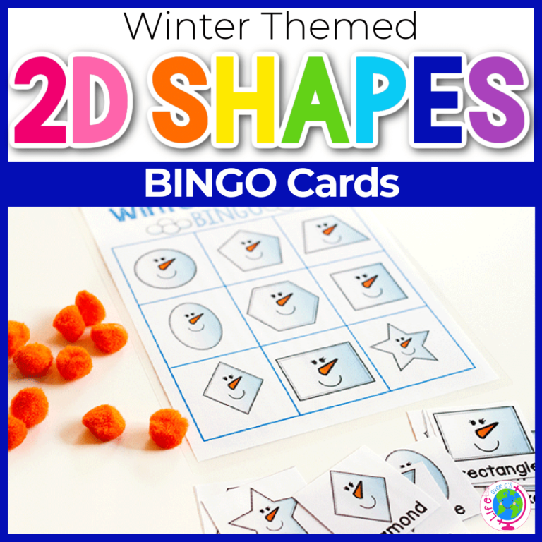 BINGO: 2D Shapes Winter Theme - Life Over C's Club