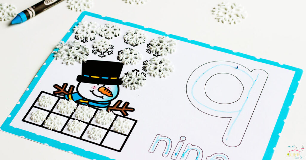 Number Counting Mats 1-10: Winter Snowman Theme - Life Over C's Club