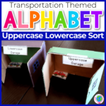 Alphabet Uppercase and Lowercase Sort: Transportation Theme - Life Over ...