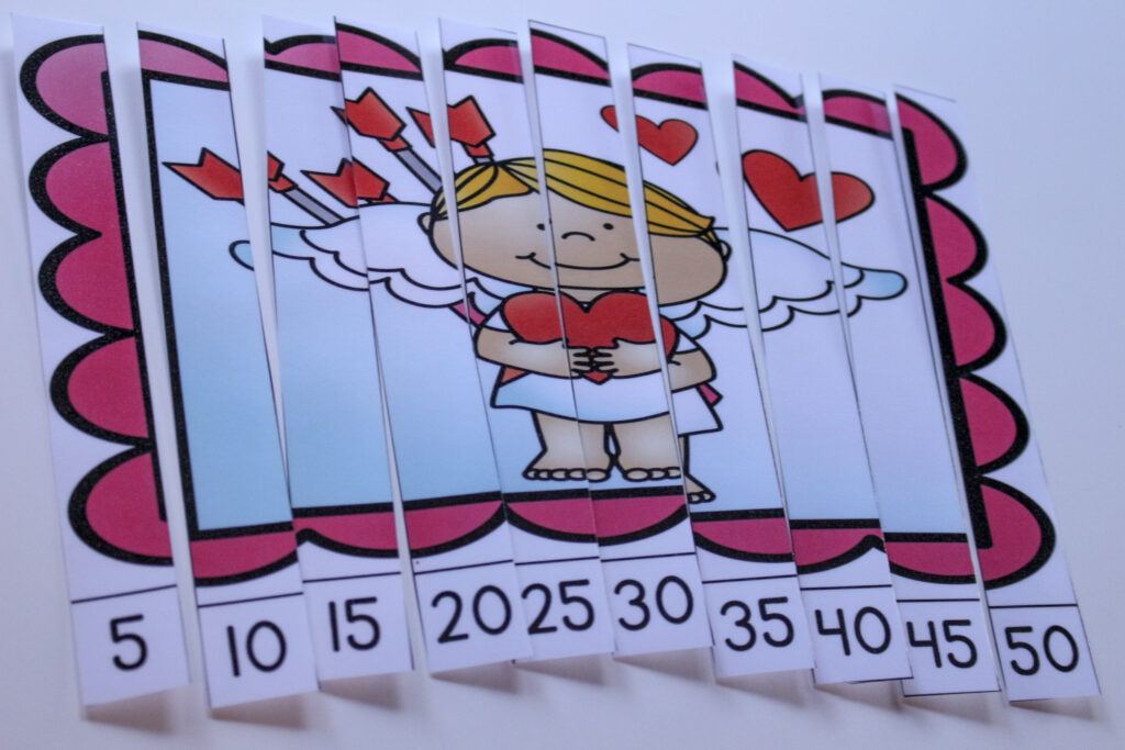 Skip Counting Puzzles: Valentine Theme - Life Over C's Club