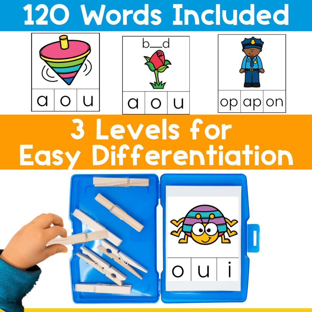 CVC Clip Cards | CVC Words | Literacy Centers - Life Over C's Club