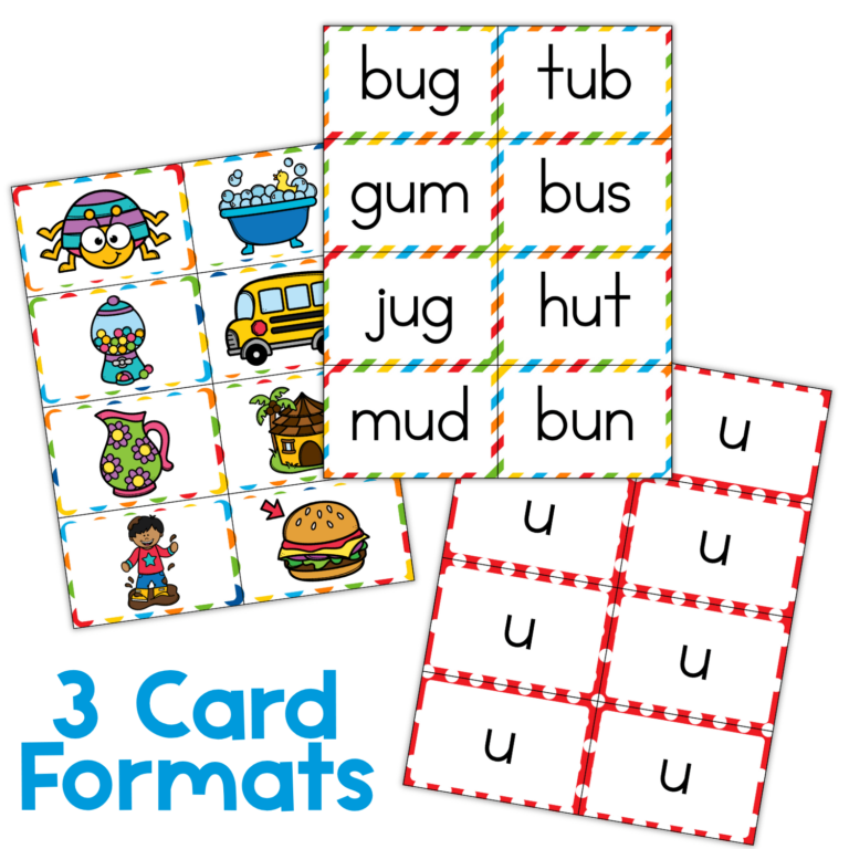 CVC Vowel Sound Slap-It! Card Game - Life Over C's Club