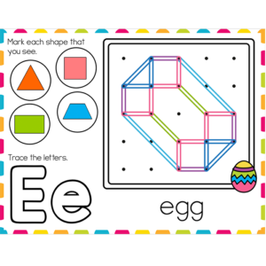 Fine Motor Mats: Geoboard: Easter - Life Over C's Club