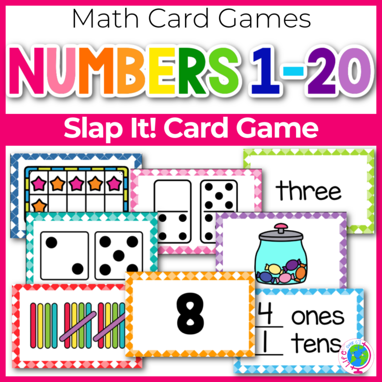 Counting Numbers 1-20 Card Game: Slap It - Life Over C's Club