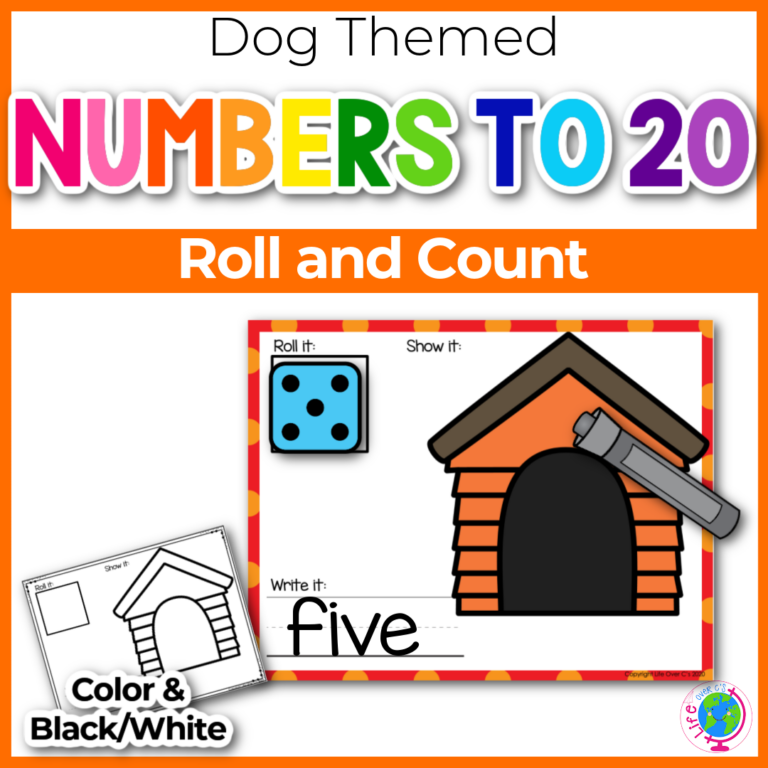 Counting Cards 1-20: Dog Theme - Life Over C's Club