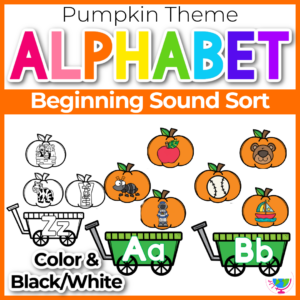Alphabet Beginning Sounds Sort: Pumpkin Theme - Life Over C's Club