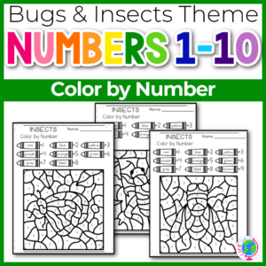 Color by Number 1-10: Bugs and Insects - Life Over C's Club
