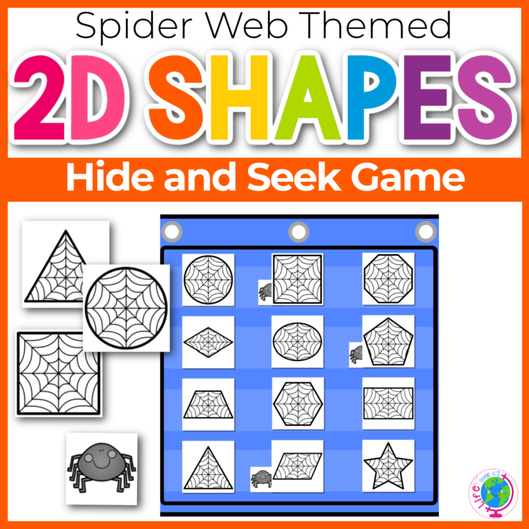2D Shape Hide and Seek: Spider Web Theme - Life Over C's Club