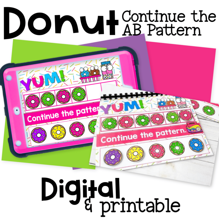 Digital and Printable Continue ABB Patterns: Donut Theme - Life Over C ...