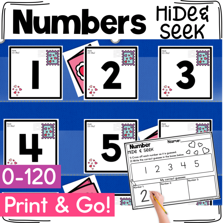 1-20 Valentine Number Recognition Mats - Life Over C's Club